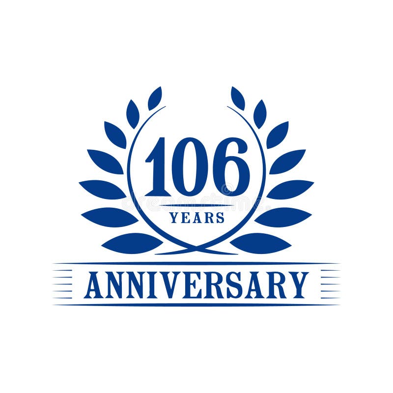 106 Years Anniversary Celebration Logo. 106th Anniversary Luxury Design ...