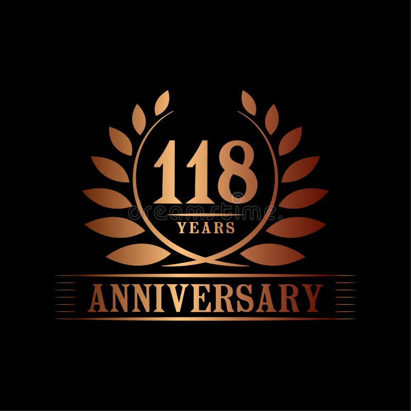 118 Years Anniversary Celebration Logo. 118th Anniversary Luxury Design ...