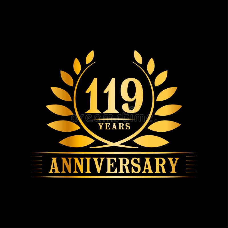 119 Years Anniversary Celebration Logo. 119th Anniversary Luxury Design ...