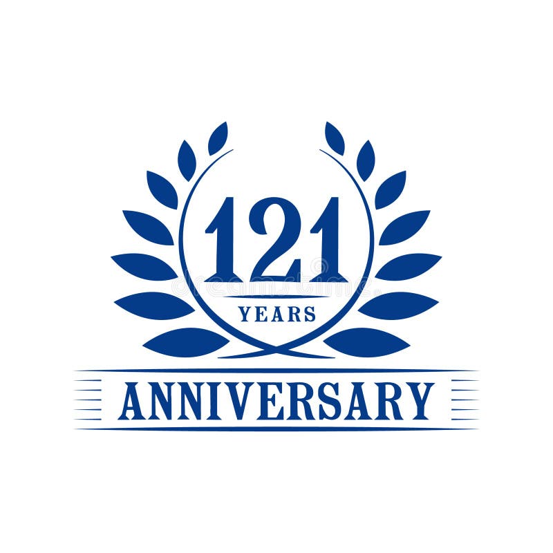 121 Years Anniversary Celebration Logo. 121st Anniversary Luxury Design ...
