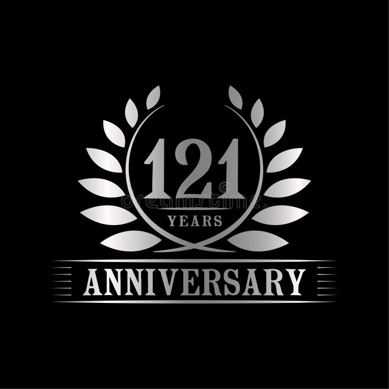 121 Years Anniversary Celebration Logo. 121st Anniversary Luxury Design ...
