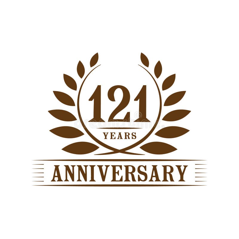 121 Years Anniversary Celebration Logo. 121st Anniversary Luxury Design ...