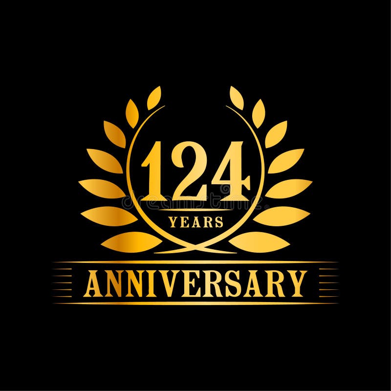 124 Years Anniversary Celebration Logo. 124th Anniversary Luxury Design ...