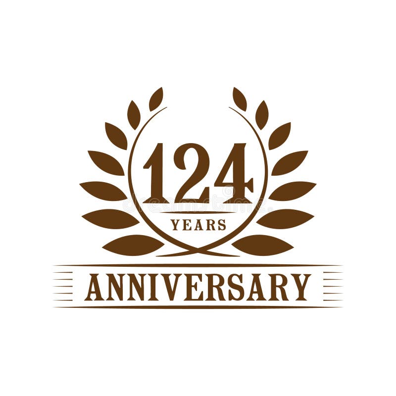 124 Years Anniversary Celebration Logo. 124th Anniversary Luxury Design ...