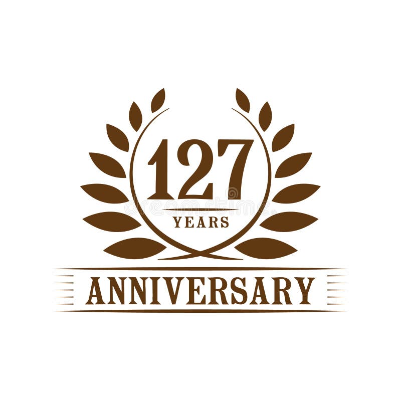 127 Years Anniversary Celebration Logo. 127th Anniversary Luxury Design ...
