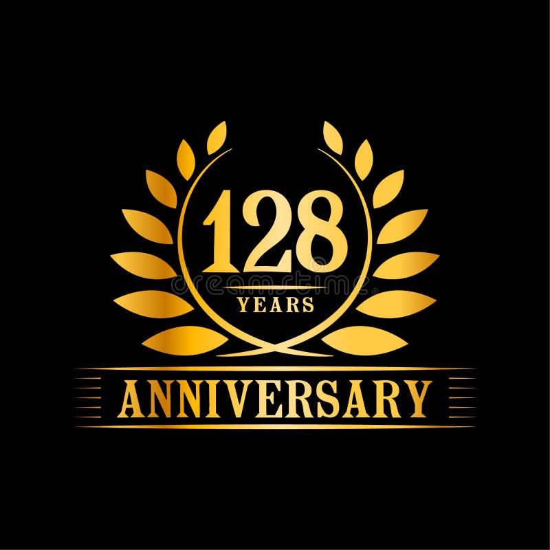 128 Years Anniversary Celebration Logo. 128th Anniversary Luxury Design ...