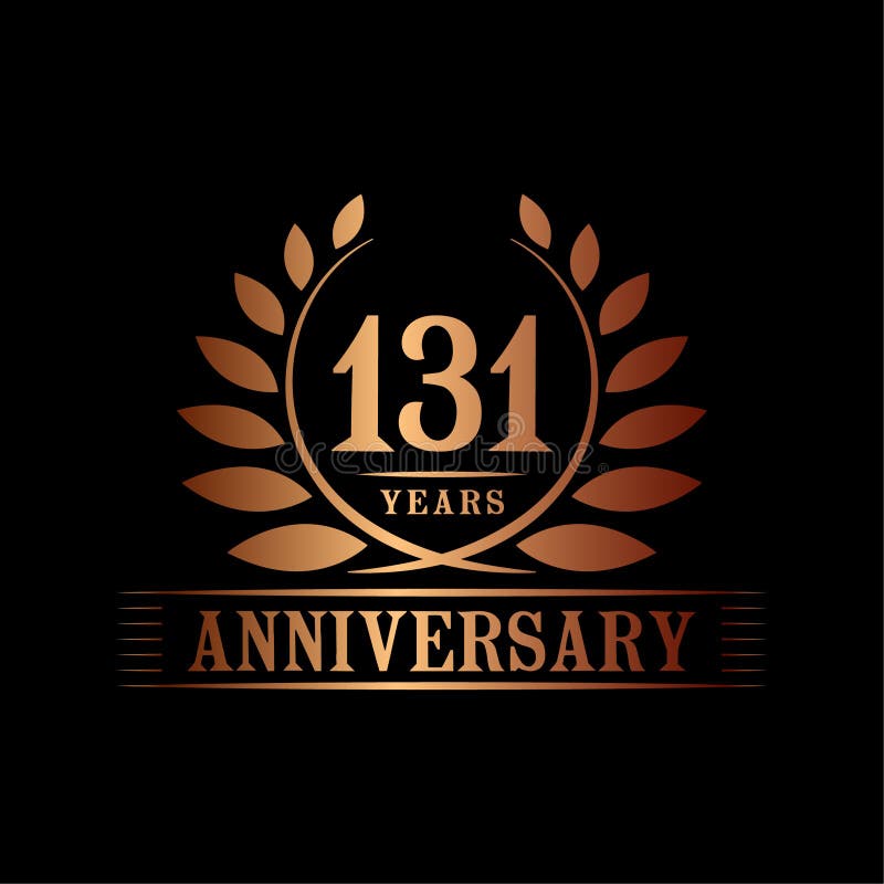 131 Years Anniversary Celebration Logo. 131st Anniversary Luxury Design ...