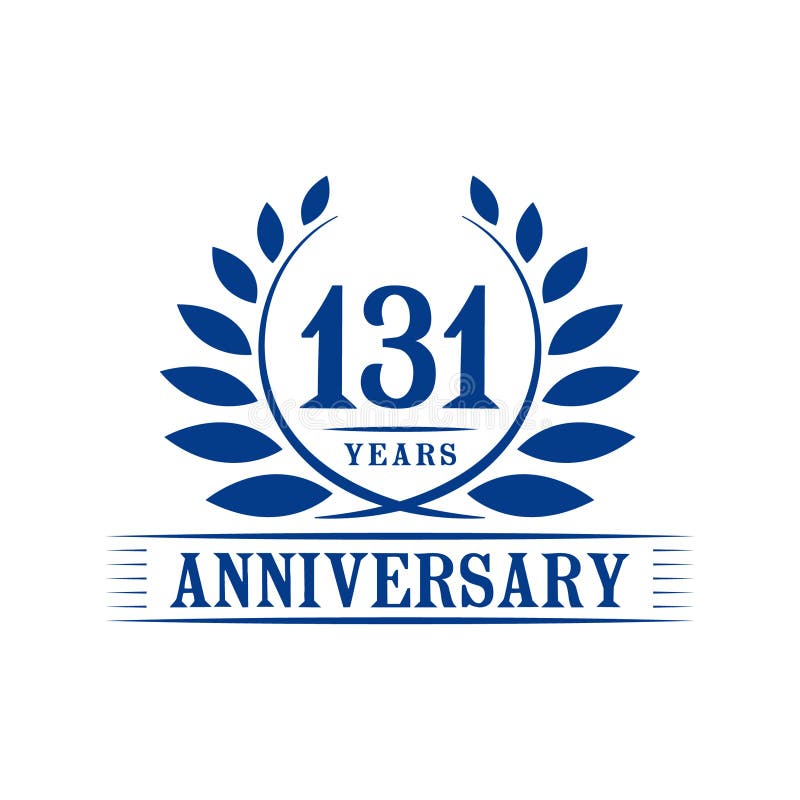 131 Years Anniversary Celebration Logo. 131st Anniversary Luxury Design ...