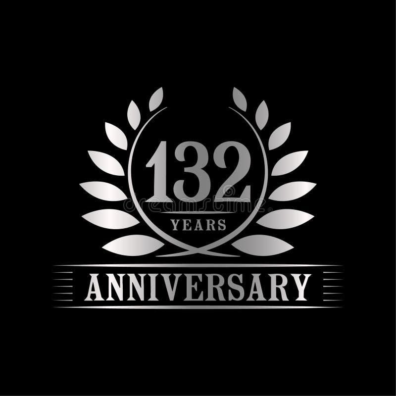 132 Years Anniversary Celebration Logo. 132nd Anniversary Luxury Design ...