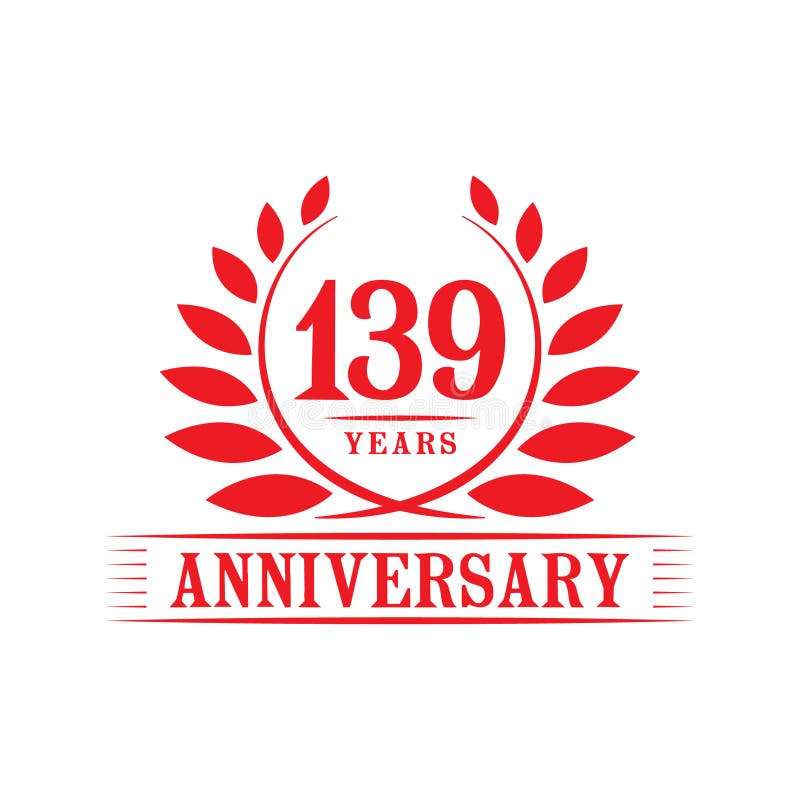 139 Years Anniversary Celebration Logo. 139th Anniversary Luxury Design ...