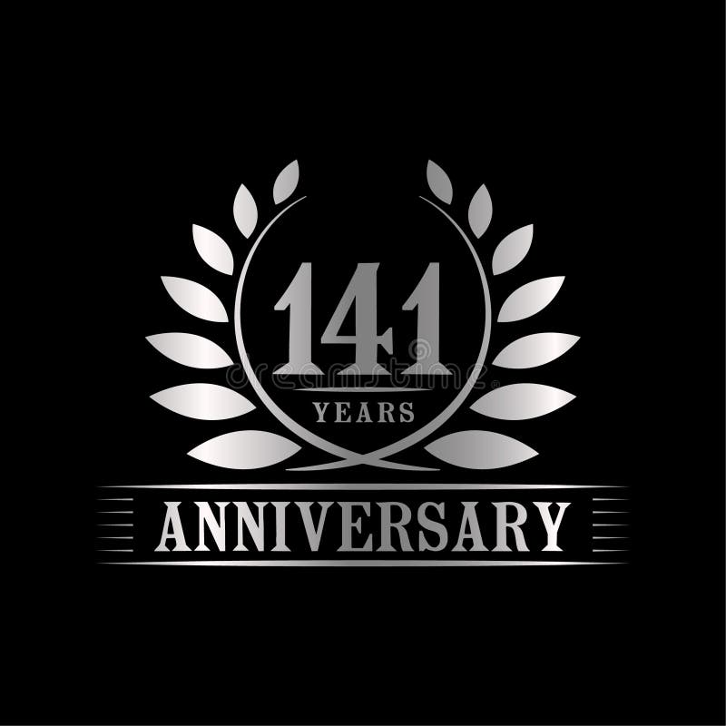 141 Years Anniversary Celebration Logo. 141st Anniversary Luxury Design ...