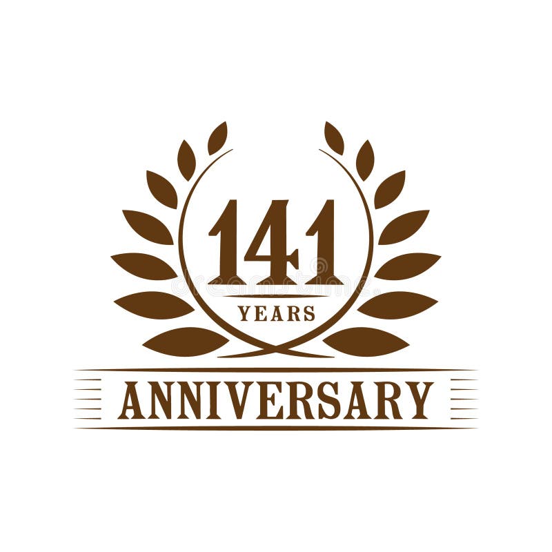 141 Years Anniversary Celebration Logo. 141st Anniversary Luxury Design ...