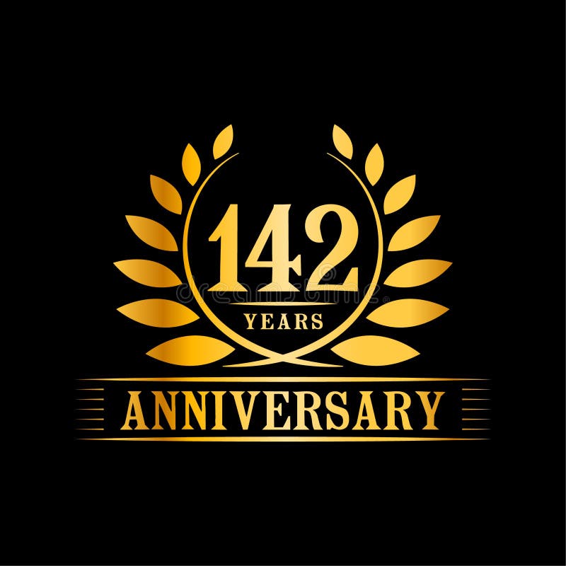 142 Years Anniversary Celebration Logo. 142nd Anniversary Luxury Design ...