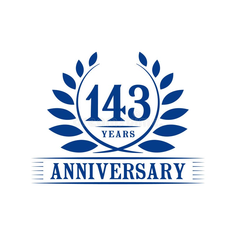143 Years Anniversary Celebration Logo. 143rd Anniversary Luxury Design ...