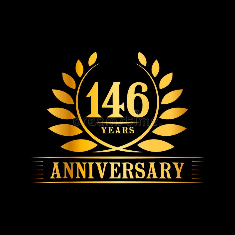 146 Years Anniversary Celebration Logo. 146th Anniversary Luxury Design ...
