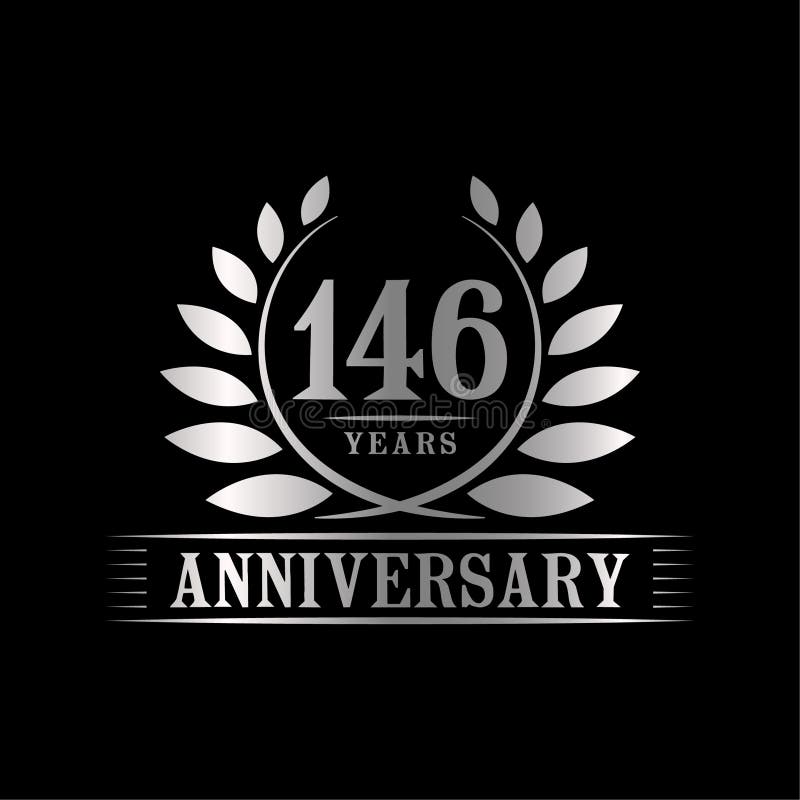 146 Years Anniversary Celebration Logo. 146th Anniversary Luxury Design ...