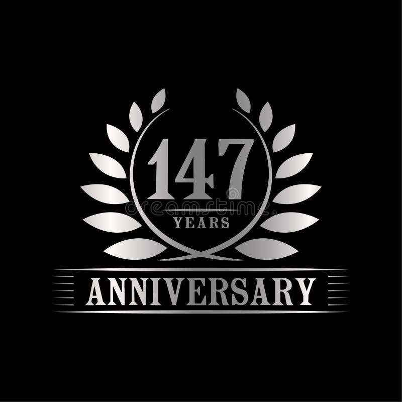 147 Years Anniversary Celebration Logo. 147th Anniversary Luxury Design ...