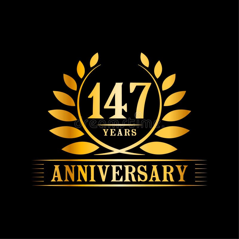 147 Years Anniversary Celebration Logo. 147th Anniversary Luxury Design ...