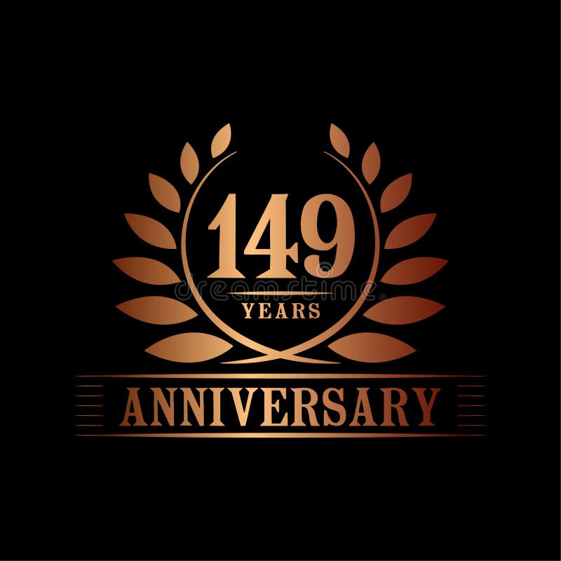 149 Years Anniversary Celebration Logo. 149th Anniversary Luxury Design ...