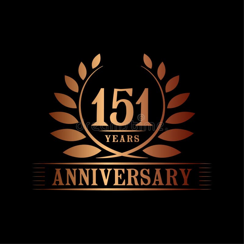 151 Years Anniversary Celebration Logo. 151st Anniversary Luxury Design ...