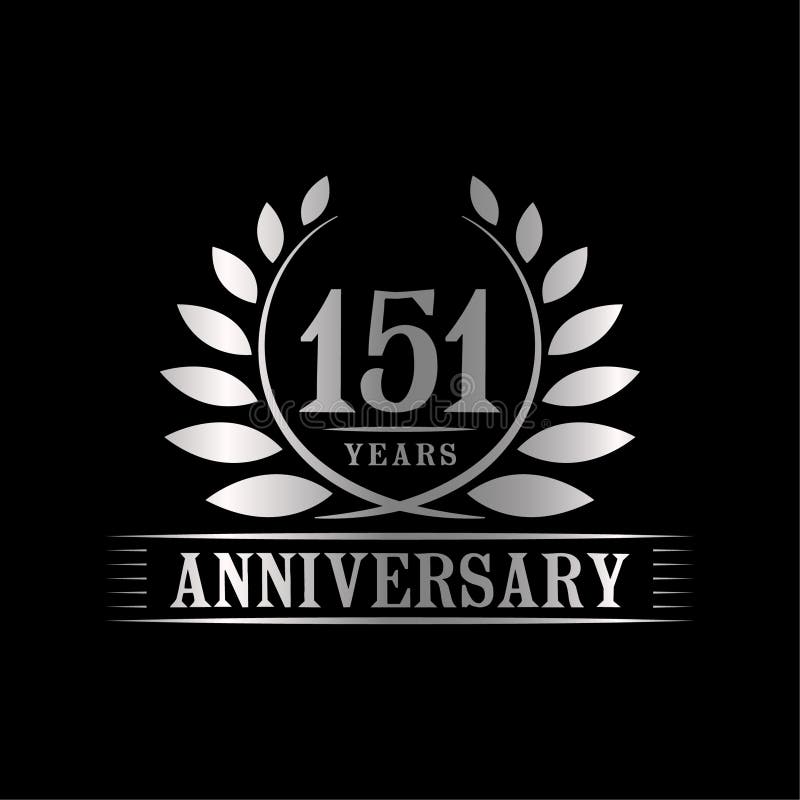 151 Years Anniversary Celebration Logo. 151st Anniversary Luxury Design ...