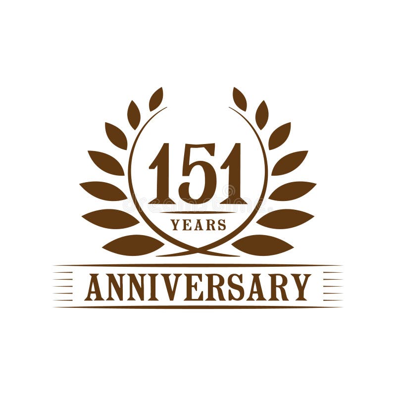 151 Years Anniversary Celebration Logo. 151st Anniversary Luxury Design ...