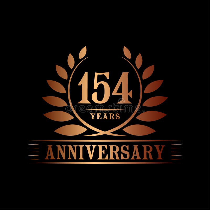 154 Years Anniversary Celebration Logo. 154th Anniversary Luxury Design ...