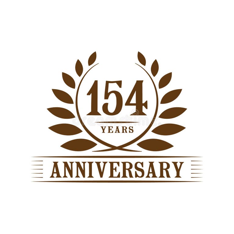 154 Years Anniversary Celebration Logo. 154th Anniversary Luxury Design ...