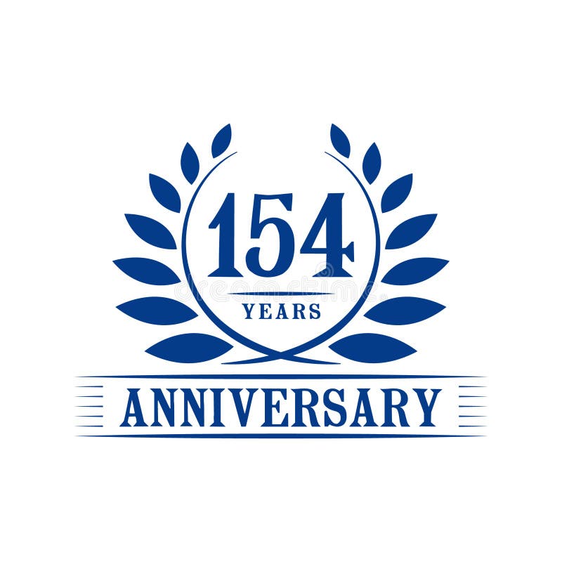 154 Years Anniversary Celebration Logo. 154th Anniversary Luxury Design ...