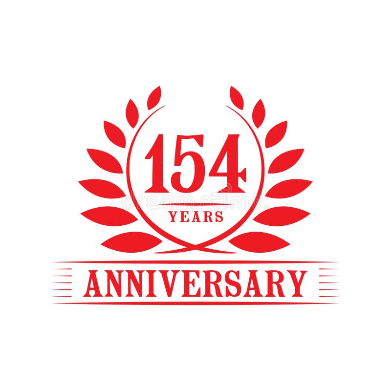 154 Years Anniversary Celebration Logo. 154th Anniversary Luxury Design ...