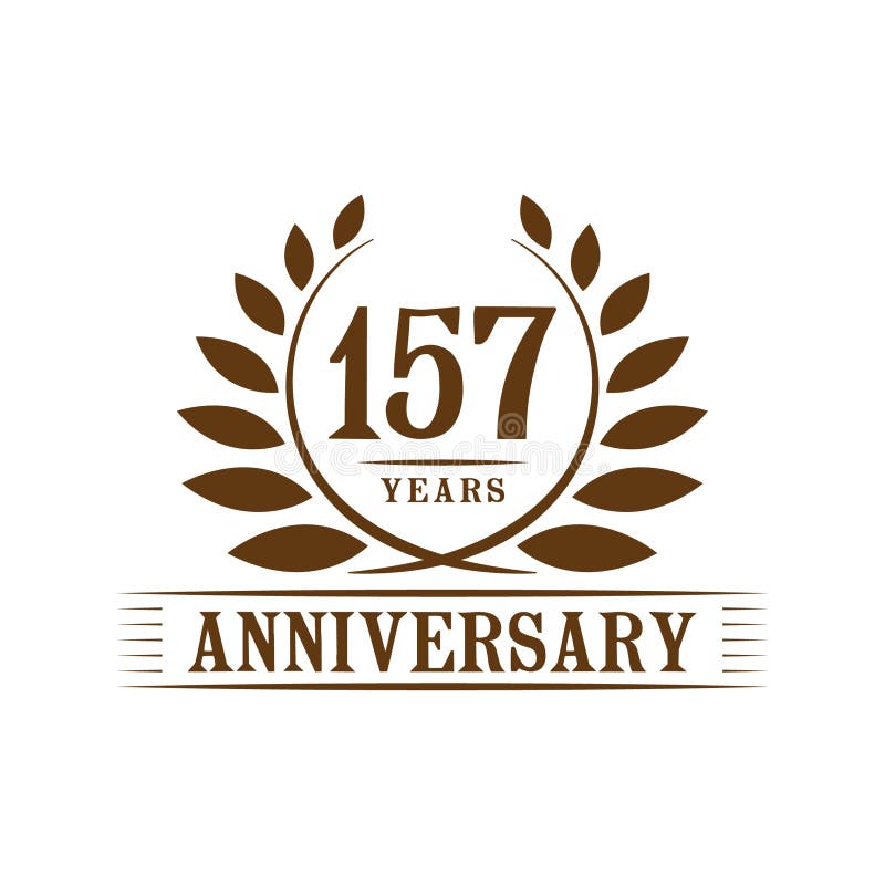 157 Years Anniversary Celebration Logo. 157th Anniversary Luxury Design ...