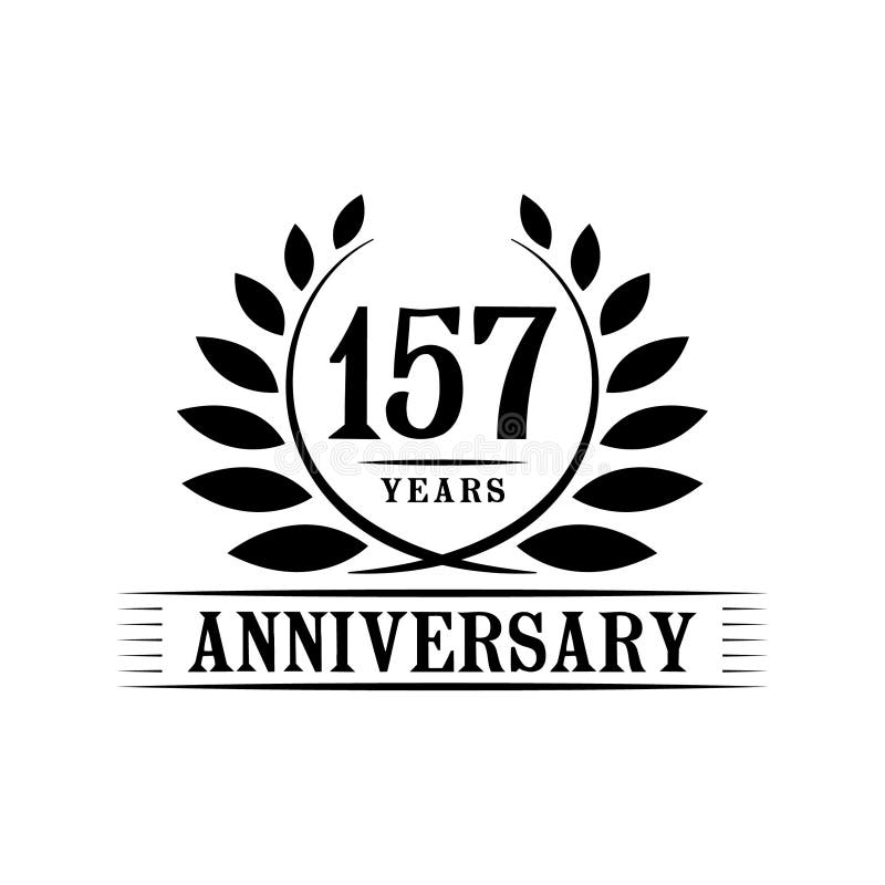 157 Years Anniversary Celebration Logo. 157th Anniversary Luxury Design ...