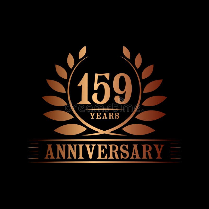 159 Years Anniversary Celebration Logo. 159th Anniversary Luxury Design ...