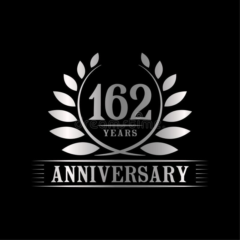 162 Years Anniversary Celebration Logo. 162nd Anniversary Luxury Design ...