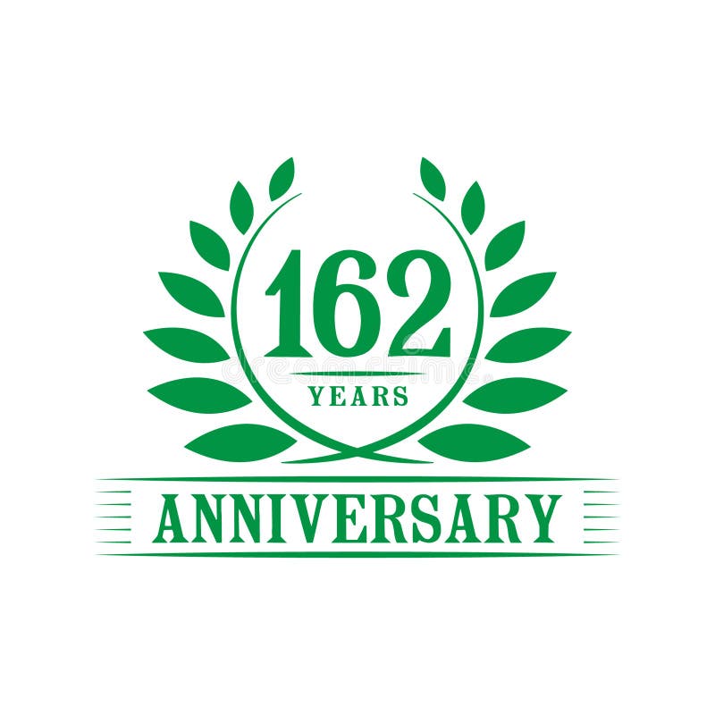 162 Years Anniversary Celebration Logo. 162nd Anniversary Luxury Design ...