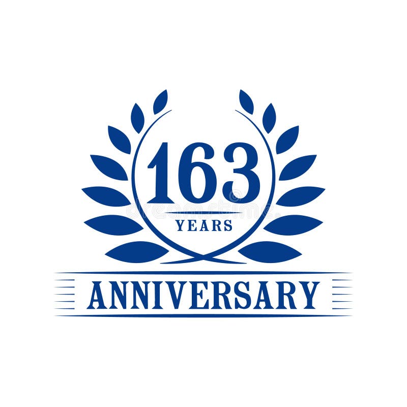 163 Years Anniversary Celebration Logo. 163rd Anniversary Luxury Design ...