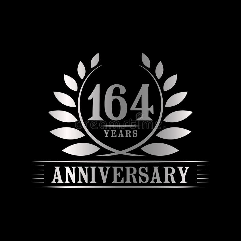 164 Years Anniversary Celebration Logo. 164th Anniversary Luxury Design ...