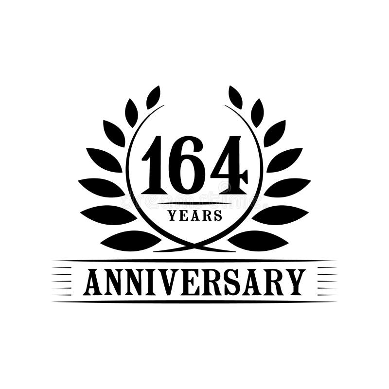 164 Years Anniversary Celebration Logo. 164th Anniversary Luxury Design ...