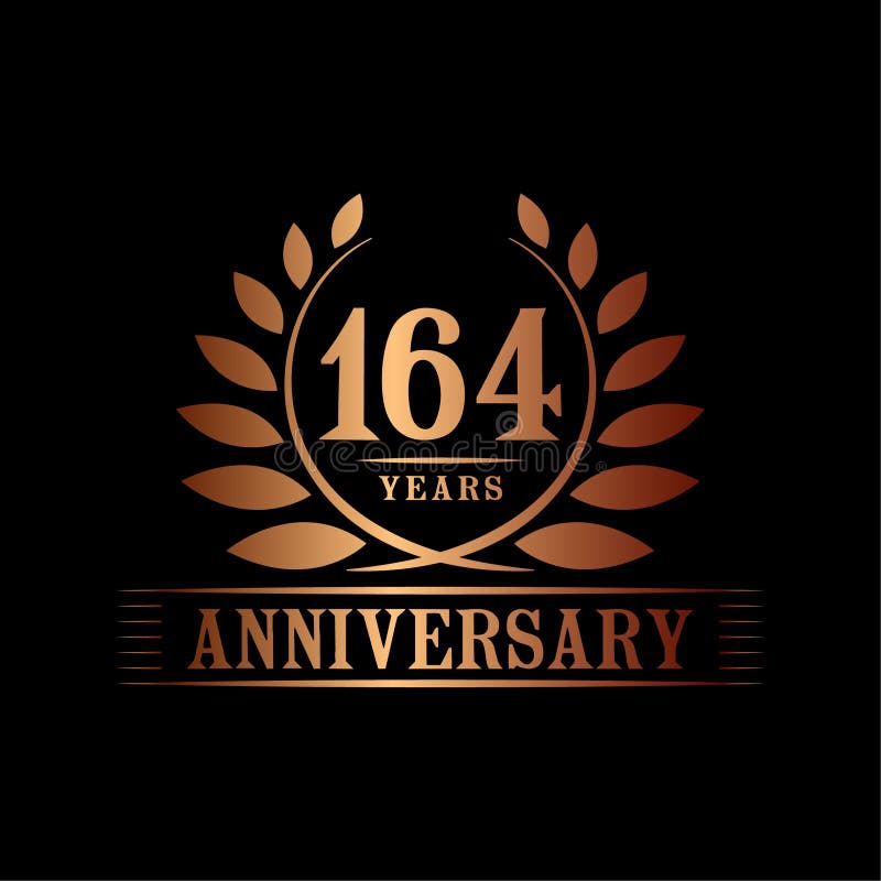 164 Years Anniversary Celebration Logo. 164th Anniversary Luxury Design ...