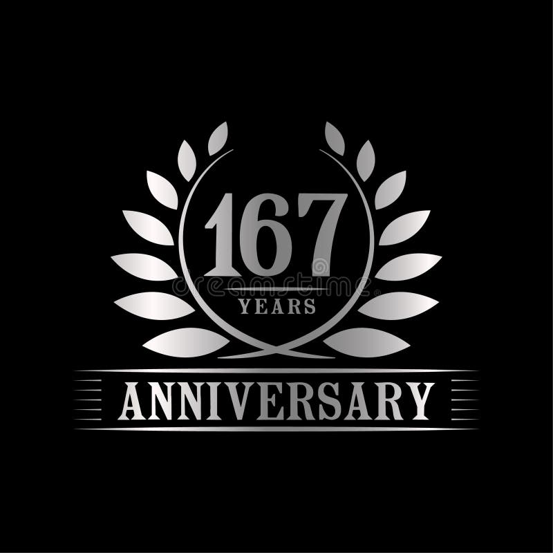 167 Years Anniversary Celebration Logo. 167th Anniversary Luxury Design ...