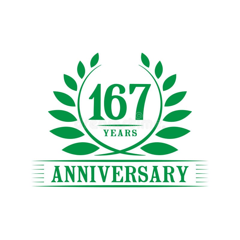 167 Years Anniversary Celebration Logo. 167th Anniversary Luxury Design ...