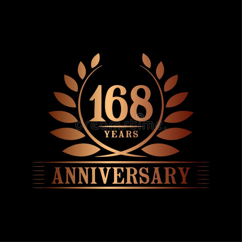 168 Years Anniversary Celebration Logo. 168th Anniversary Luxury Design ...
