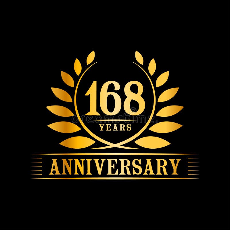 168 Years Anniversary Celebration Logo. 168th Anniversary Luxury Design ...