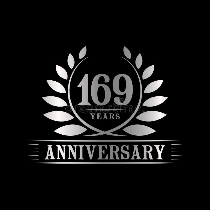 169 Years Anniversary Celebration Logo. 169th Anniversary Luxury Design ...