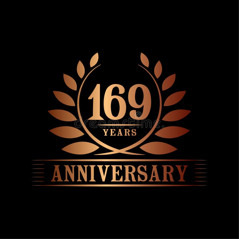 169 Years Anniversary Celebration Logo. 169th Anniversary Luxury Design ...