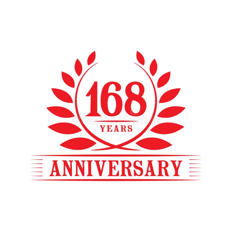168 Years Anniversary Celebration Logo. 168th Anniversary Luxury Design ...