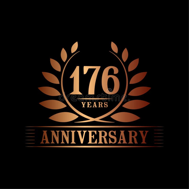 176 Years Anniversary Celebration Logo. 176th Anniversary Luxury Design ...