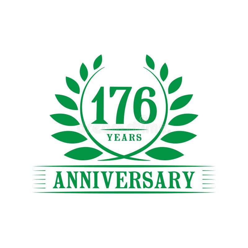 176 Years Anniversary Celebration Logo. 176th Anniversary Luxury Design ...