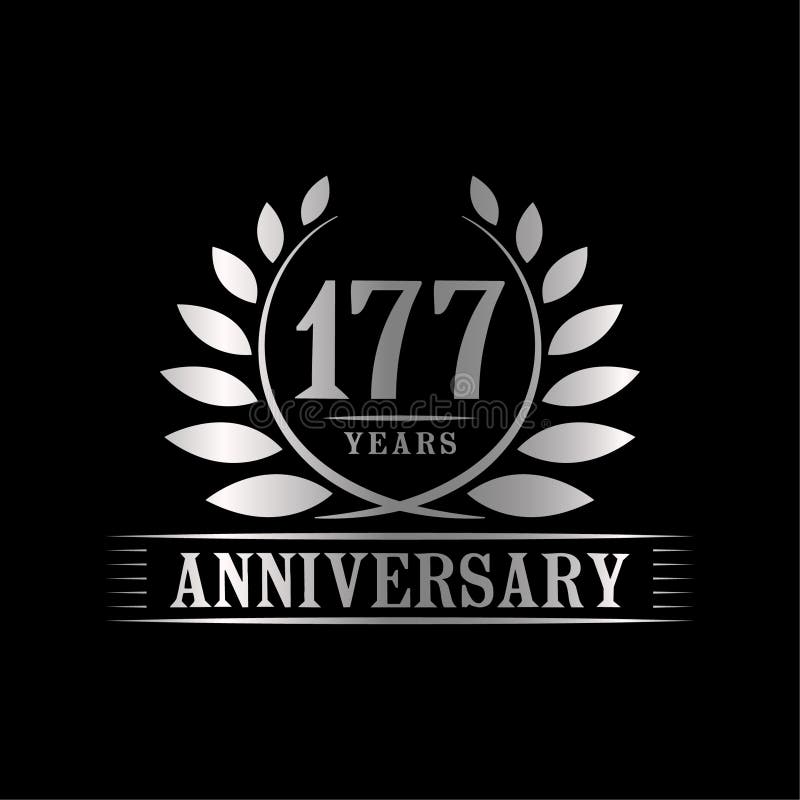 177 Years Anniversary Celebration Logo. 177th Anniversary Luxury Design ...