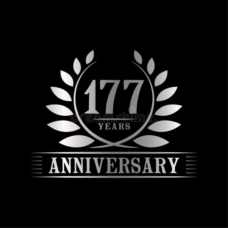 177 Years Anniversary Celebration Logo. 177th Anniversary Luxury Design ...